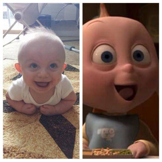People constantly tell me he looks like Jack Jack from The Incredibles ...