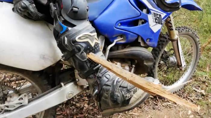 Dirt Bike Rider Gets Brutally Speared Through The Leg By A Stick And ...